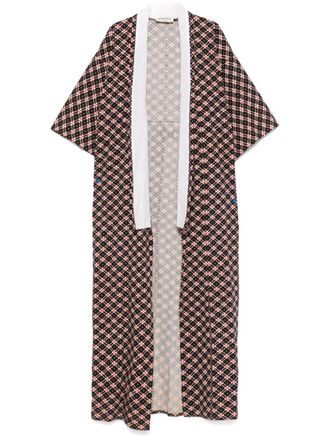 A.N.G.E.L.O. Vintage Cult 1970 Kimono mit Blumen-Print - Schwarz