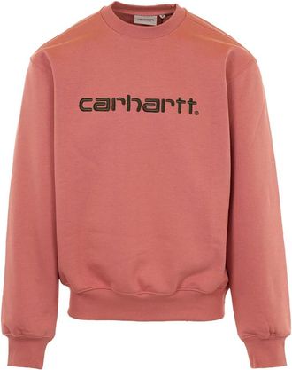 Carhartt Work in Progress Homme, Sweatshirts et sweats &agrave; capuche, Rose, Taille: XL Logo SweaT-shirt