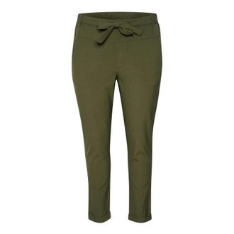 Kaffe Curve Elastische Taille G&uuml;rtelhose Weinblatt - - Trousers - Damen - Gr&uuml;n - 3XL