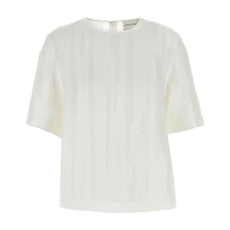 Loulou Studio Femme, Tops, Blanc, Taille: 42 FR Toba Round Neck Blouse