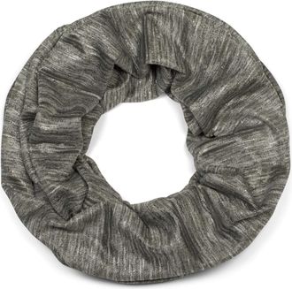 styleBREAKER Loop Schal mit Glitzerfaden und kleinen Pailletten, Schlauchschal, Tuch, Damen 01017078, Farbe:Oliv meliert