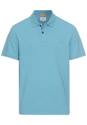 Camel Active Poloshirt CAMEL ACTIVE, Herren, Gr. XXL, steel blau, Piqu&eacute;, Obermaterial: 100% Baumwolle, unifarben, normal h&uuml;ftbedeckend, Rundhals, Shirts, mit Logo-