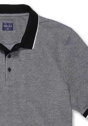 Marvelis Poloshirt meliert, leicht tailliert