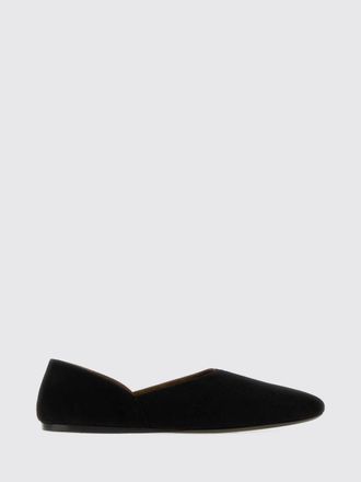 Khaite Ballerines Jane en daim avec bout rond et semelle en cuir