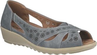 Cushion-Walk Sandales dété à enfiler pour femme Coupe standard ou EEE, bleu, 38 EU