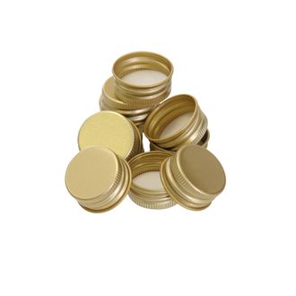 axentia Ersatzdeckel f&uuml;r Flaschen, Schraubdeckel in der Farbe Gold, 10er-Pack Ersatzdeckel, &Oslash; ca. 28 mm