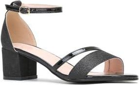 La Modeuse Sandales, Nu-Pieds-Sandales à Brides Vernies et pailletées