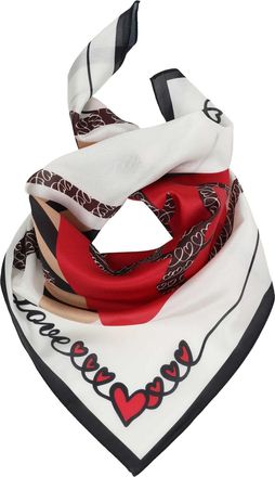 Samaya Nicktuch Aymer mit grafischem Print und Herzen
