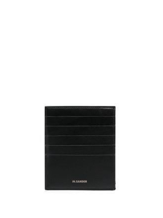 Jil Sander porte-cartes &agrave; logo emboss&eacute; - Noir