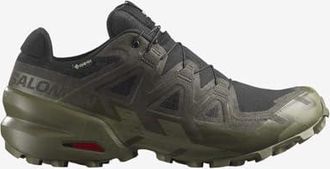 Salomon Baskets Speedcross 6 pour homme, Std, Noir/tourbe/vert lichen profond, 14