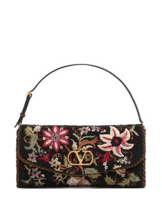 Valentino Garavani petit sac porté épaule bridé Vain Soft - Noir