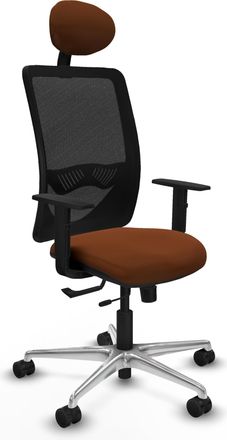 Piqueras y Crespo Gepolsterter Drehstuhl Zulema mit 1D-Armen, h&ouml;henverstellbarer Lendenwirbelst&uuml;tze und festem Kopfteil, ausgestattet mit Syncro/Traslack und Schneidesc