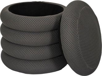 The Home Deco Factory The Home Deco Factory - Pouf 2 en 1 en tissu coloré Atome