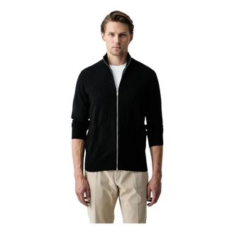 Karl Lagerfeld Zip Cardigan - - Knitwear - Herren - Schwarzk - 2XL