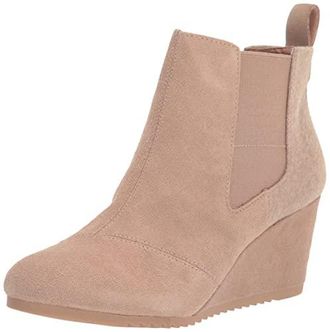 Toms Womens Bailey Ankle Boot, Warm Taupe Suede, 38 EU