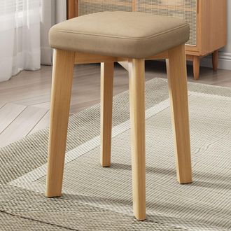 Generic Hocker mit Holzfüßen,Schminkhocker,Barhocker,Küchenhocker,Quadratisch,Gepolstert,Rückenfrei,für Schlafzimmer Wohnzimmer Bar(D1)
