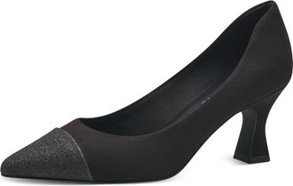 Marco Tozzi Damen Pumps Spitz mit Glitzer, Schwarz (Black Comb), 40