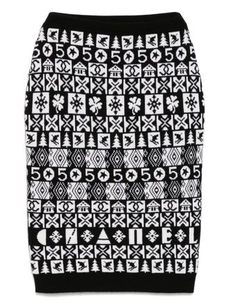 Chanel jupe en maille (2019) - Noir