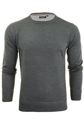 Brave Soul Pull à col rond pour homme - Bleu - Large