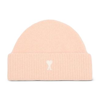 Ami Homme, Accessoires, Rose, Taille: ONE Size Poudre Blanc Beanie ADC