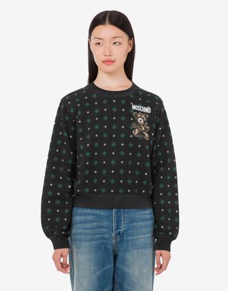 Moschino Moschino Teddybär Sweatshirt aus Bio-Baumwolle - Schwarz
