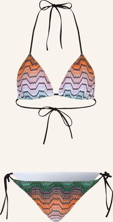Missoni Triangel-Bikini Mit Glitzergarn gruen
