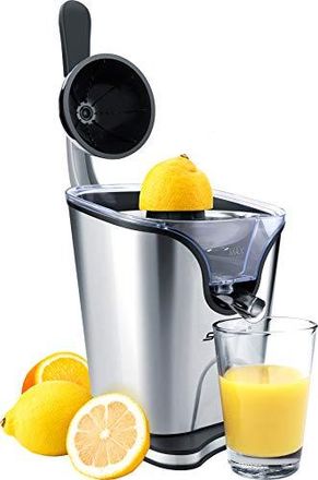 Steba Zitruspresse mit Edelstahlgehäuse, praktischer Hebel-Pressarm für optimale Saftausbeute, alle abnehmbaren Teile spülmaschinengeeignet, ZP 3