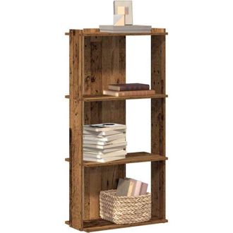 vidaXL Vidaxl - Bibliothèque à 3 niveaux vieux bois 60x30x120cm bois ingénierie