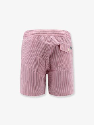 Polo Ralph Lauren Mens Swim Trunks Cotton-Blend Pink Shorts