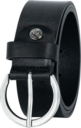 Lindenmann Lederg&uuml;rtel Damen 40 mm Vollrind schwarz, Farbe/Color:schwarz, Size US/EU:Bundweite 105 cm Gesamtl&auml;nge 120 cm W 41.3 XL