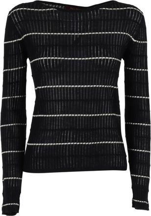 Max Mara Femme, Pulls, Bleu, Taille: 38 FR Maglia Canottiera Top Pedone