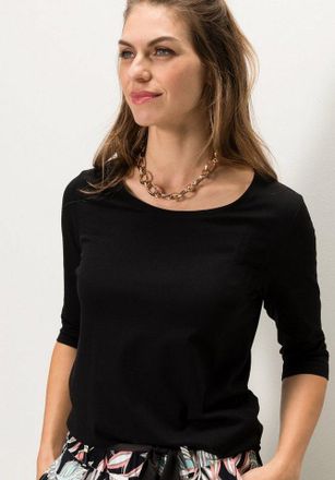 bianca Kurzarmshirt DIELLA im cleanen Look mit verl&auml;ngertem Kurzarm