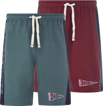 Jan Vanderstorm Herren Doppelpack Jogginghose Haral Set | Trainingshose | Baumwoll-Mischung | gro&szlig;e Gr&ouml;&szlig;en L-7XL dunkelrot, L - 52/54