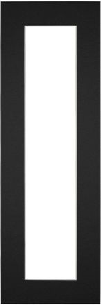 Yd. Passepartout 20x60 cm für Fotogröße 10x50 - Schwarz - Museumkarton - Außenmaße 20x60 cm - Innengröße 10x50 cm