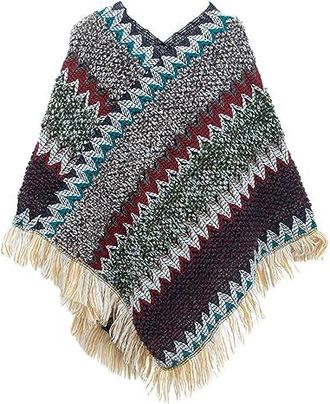 Generic Poncho Femme Hiver Chaud Chale Femme Hiver Chaud Cape Femme Effet enveloppant &Eacute;charpe Longue Ample Style Ethnique