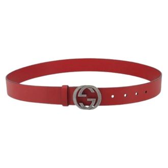 Gucci Pre-owned Vintage Lederg&uuml;rtel - - Pre-owned - Damen - Rot - ONE SIZE
