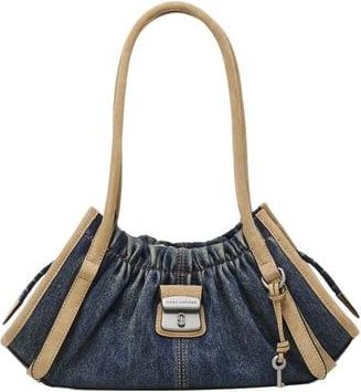 Marc Jacobs Sac The Denim Suede Cristina Satchel en coton
