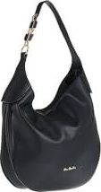 Pierre Cardin Sac &agrave; bandouli&egrave;re pour femme en cuir v&eacute;ritable Made in Italy 33 x 25,5 x 12 cm 55096, Noir, Taille unique
