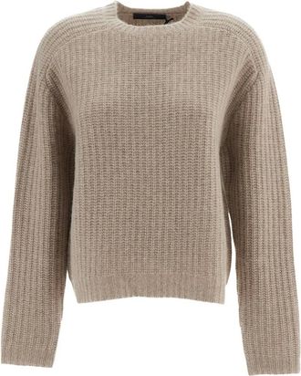 arch4 Pull en maille c&ocirc;tel&eacute;e Nisha - Femme - Pulls - Beige - Taille: 36 FR