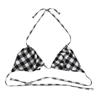 Dolce & Gabbana Femme, Maillots de bain, Noir, Taille: 40 FR Haut de bikini &agrave; carreaux
