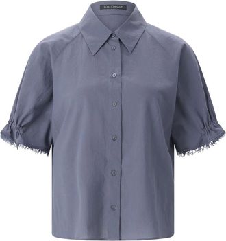 Luisa Cerano Femme, Blouses et Chemises, Bleu, Taille: 44 FR Chemises