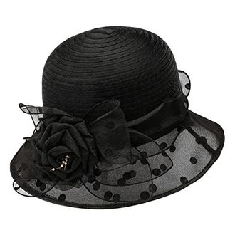 Generic Bonnet tricot&eacute; pour femme - Chapeau de vacances - Chapeau de plage - Chapeau de soleil - 3 filles, Noir, taille unique
