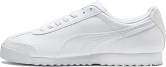 Puma Homme Roma Sneaker Basket, Bianco White Light Gray, 42.5 EU