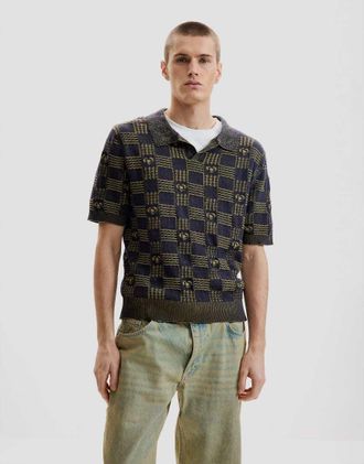 Desigual Polo bicolore - Bleu
