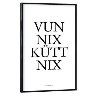 artboxONE Poster mit schwarzem Rahmen 45x30 cm St&auml;dte/K&ouml;ln Vun nix k&uuml;tt nix_ K&ouml;ln - Bild von nix kommt nix