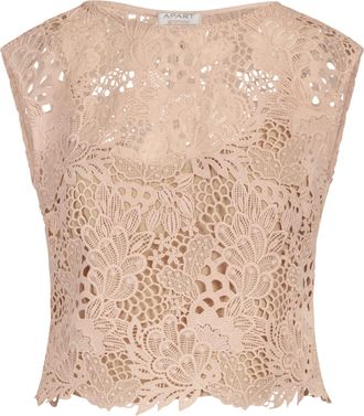 Apart Fashion Damen Lace Blouse Bluse, Rose-nude, 42 EU