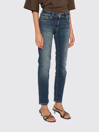 Elisabetta Franchi Mittelhohe Slim-Fit Skinny-Jeans aus Baumwolldenim