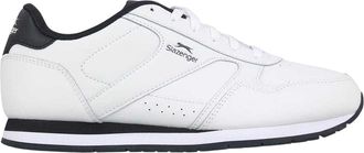 Slazenger Klassisch Sneaker f&uuml;r Herren, Beschichtetes Leder (Wei&szlig;/Marine)