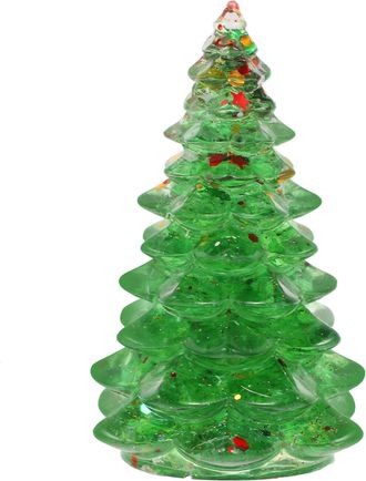 BESPORTBLE GLEAVI Miniatur Weihnachtsbaum aus Harz mit Kristallsteinen Gr&uuml;n Kleine Tischdekoration f&uuml;r Weihnachten Handgefertigtes Epoxid Ornament f&uuml;r Wohnzimmer