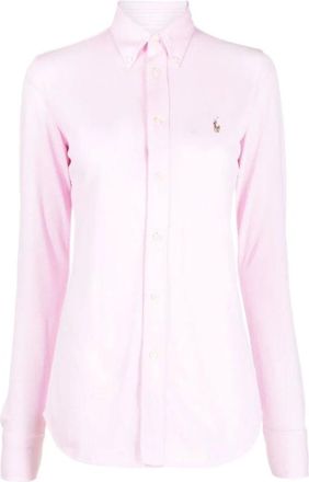 Polo Ralph Lauren Chemise Oxford boutonn&eacute;e - Femme - Blouses et Chemises - Rose - Taille: 44 FR